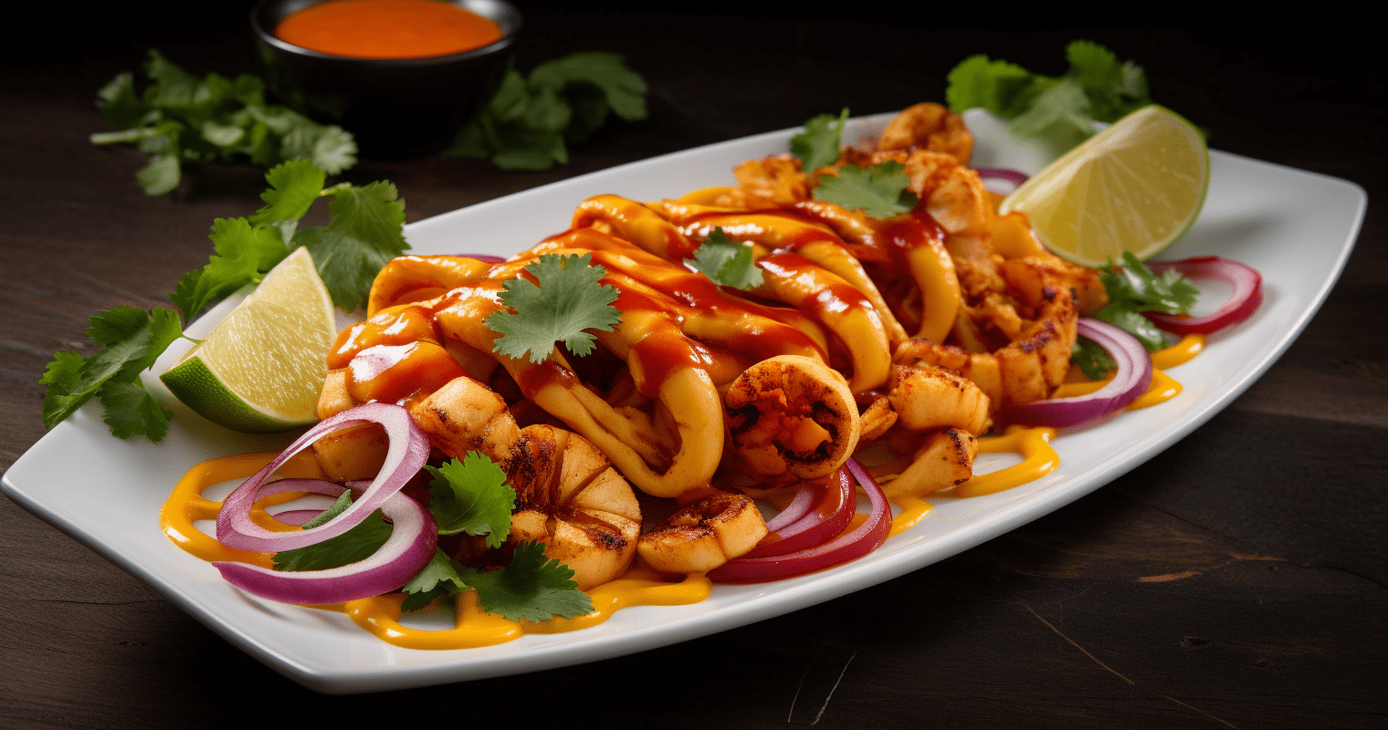 Spicy Tandoori Squid Fajitas: A Fusion of Indian and Mexican Flavors ...