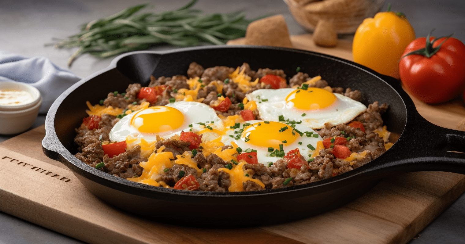 Savory & Cheesy Sunrise Skillet: A Delicious Breakfast Recipe with ...