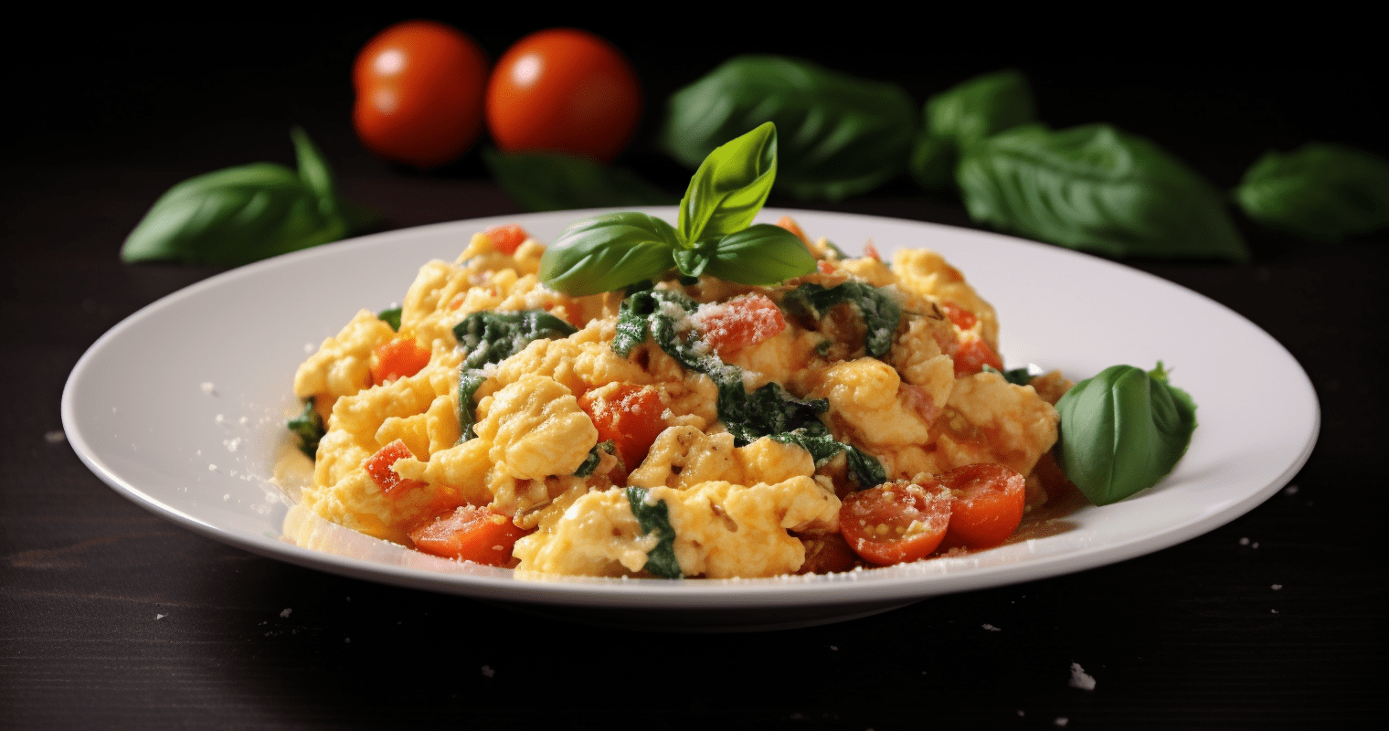 Delicious Italian Scrambled Eggs with Tomato and Basil | Culinary Nuggets