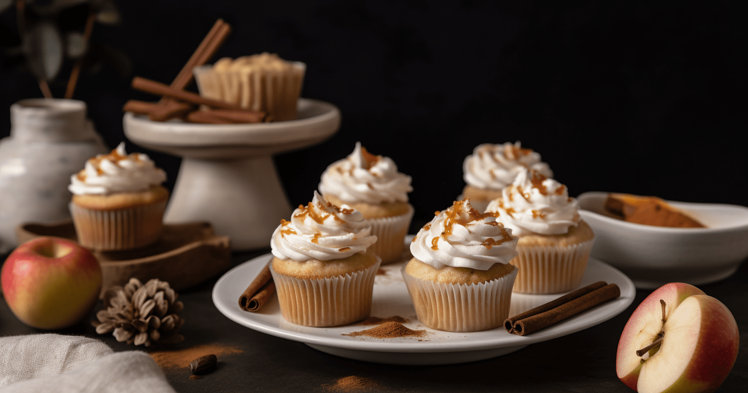 Deliciously Spiced Apple Pie Cupcakes with Whipped Cream Frosting ...